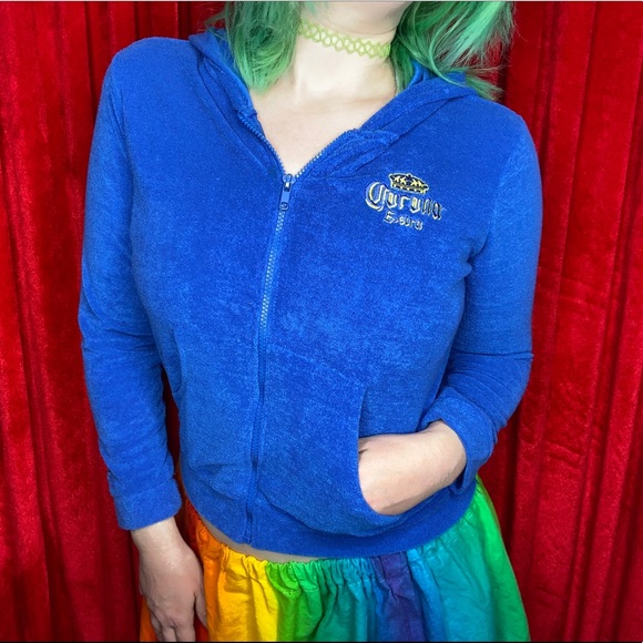 Corona | Jackets & Coats | Blue Corona Terry Jacket | Poshmark